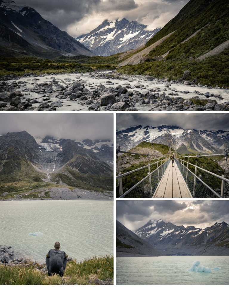 Randonnées dans le parc Mont Cook en Nouvelle Zélande